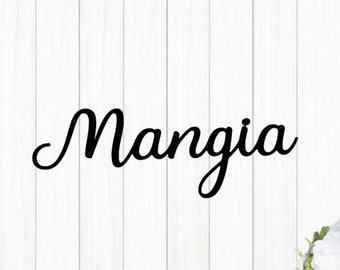 Mangia Sign Mangia Metal Sign Eat Sign Mangia Tutti Kitchen Sign Dining ...