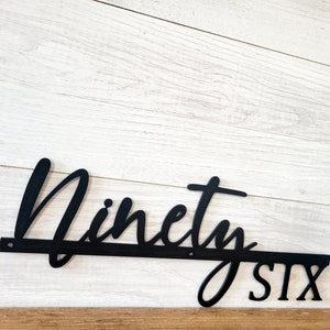 Cursive Address Sign | Modern House Numbers | Street Name Sign | Metal ...