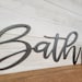 Bath Sign Bathroom Decor Sign Cursive Metal Word Restroom Sign - Etsy