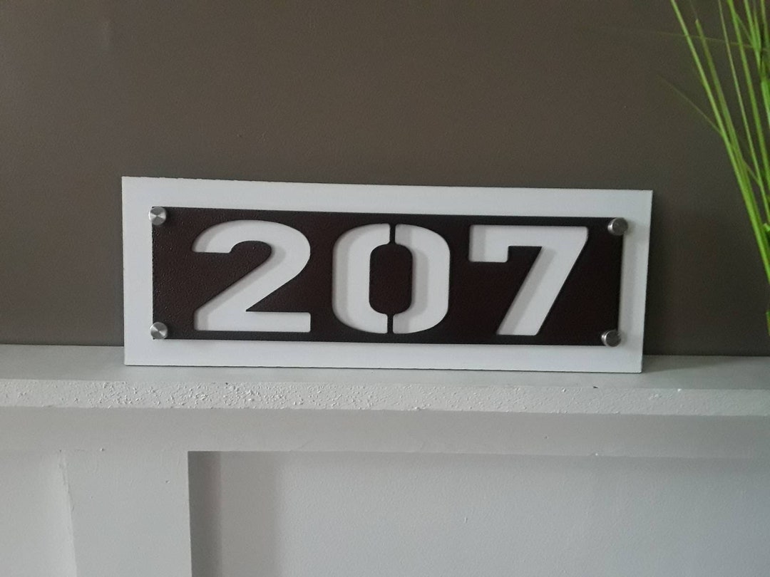 Large Number Address Plaque Metal Address Sign Horizontal Address Sign ...