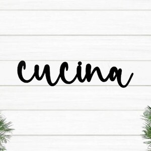 Cucina Sign | Cucina Metal Sign | Homemade Sign | Kitchen Wall Decor ...