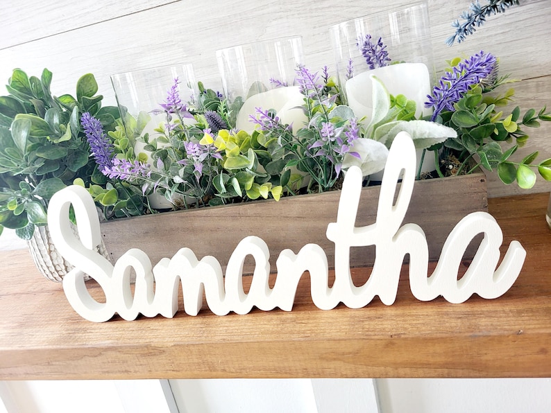 Freestanding Name Sign | Sweet 16 Party Décor | Custom Script First ...