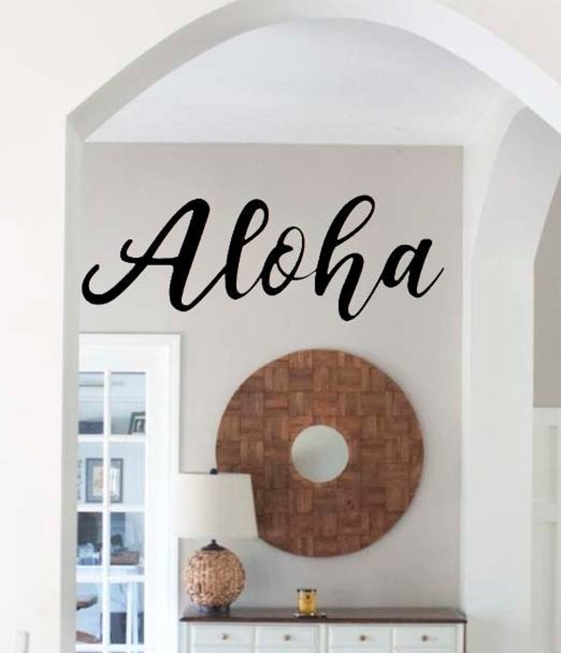 Aloha Metal Sign Cursive Aloha Sign Script Aloha Sign | Etsy