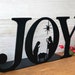 Metal Joy Sign | Nativity Sign | Christian Nativity | Manger Scene ...