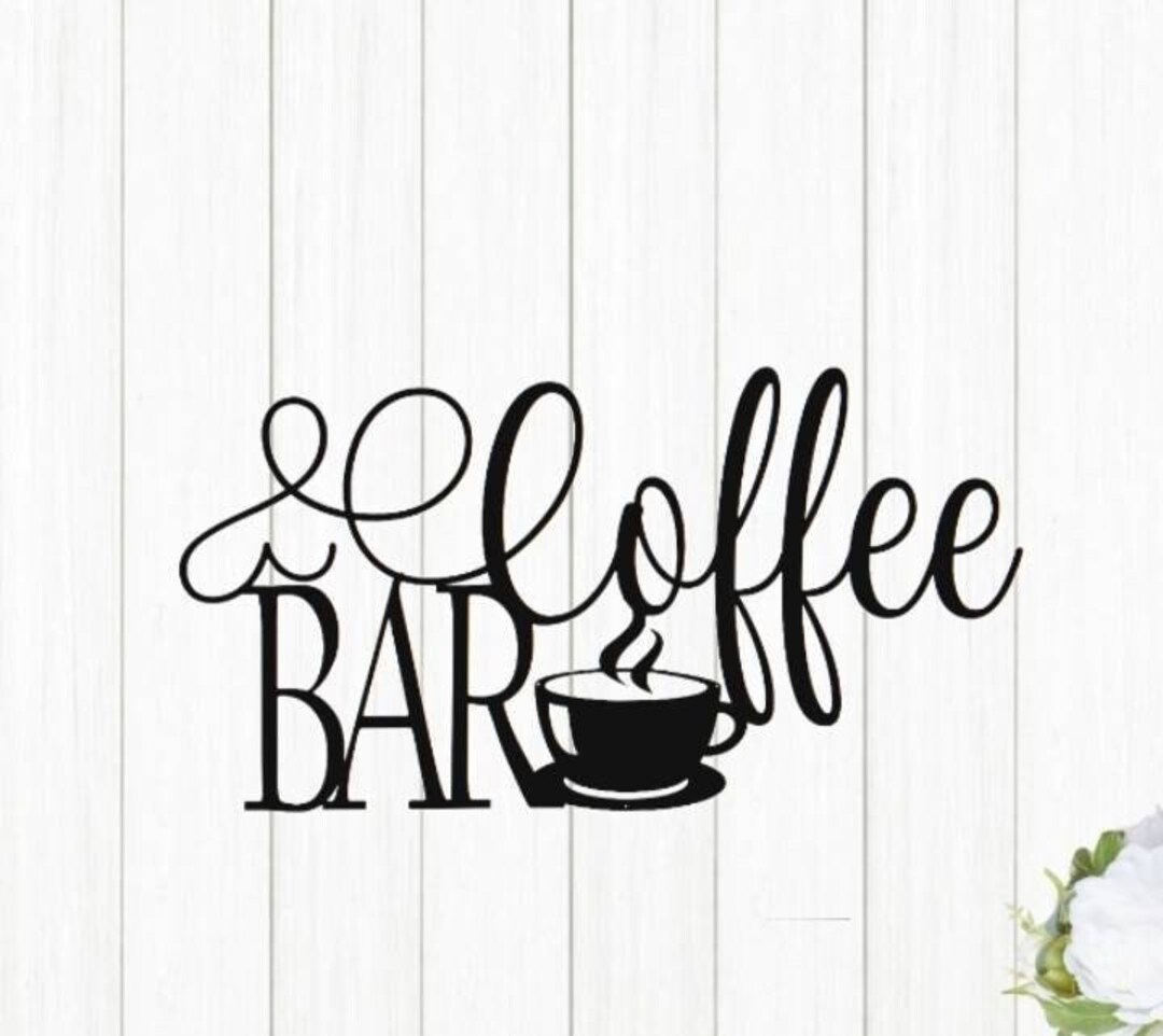 Coffee Bar Sign | Coffee Lover Sign | Kitchen Decor | Metal Coffee Bar ...