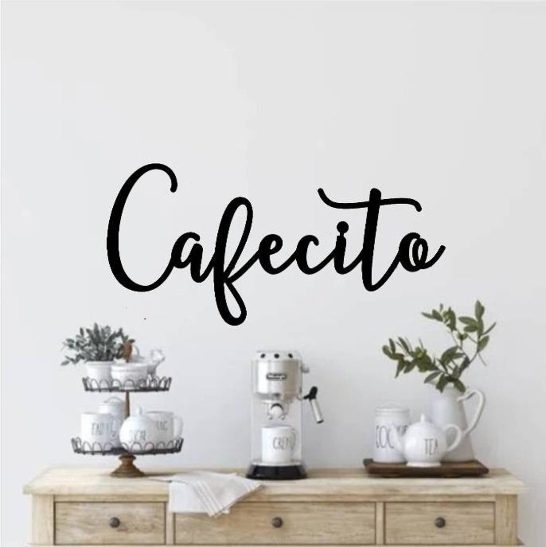 Cafécito Sign Metal Coffee Bar Sign Spanish Cafecito Sign - Etsy