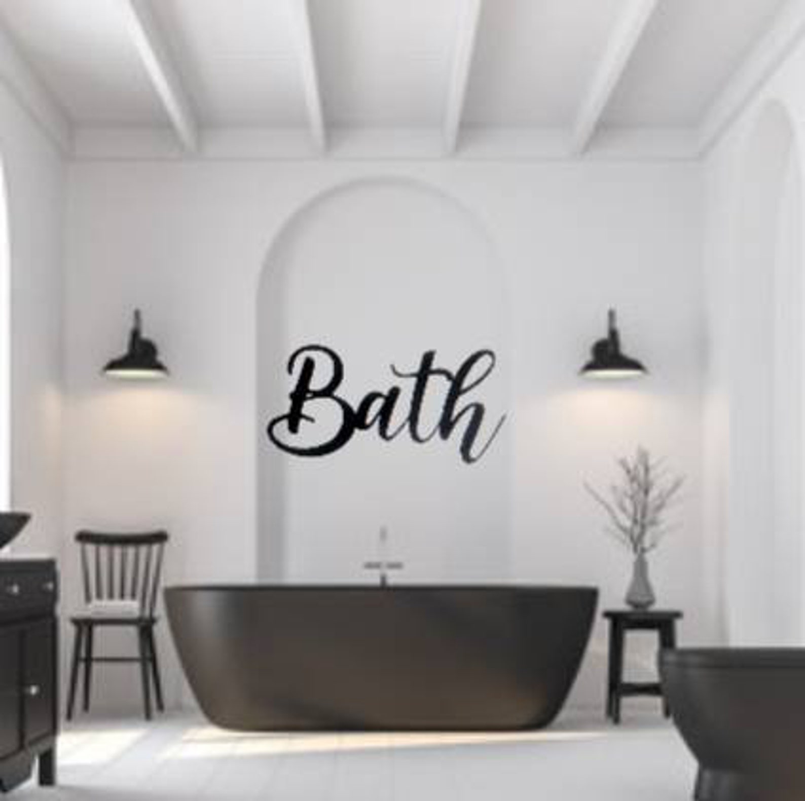 Bath Sign Bathroom Decor Sign Cursive Metal Word Restroom Sign - Etsy