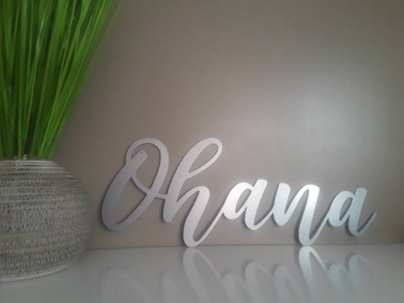 Ohana Sign Metal Ohana Sign Cursive Ohana Sign Hawaii - Etsy