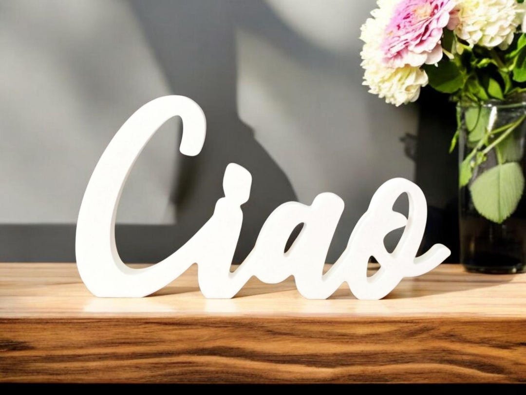 Free Standing Ciao Sign | Cursive Ciao Sign | Wood Ciao Sign ...