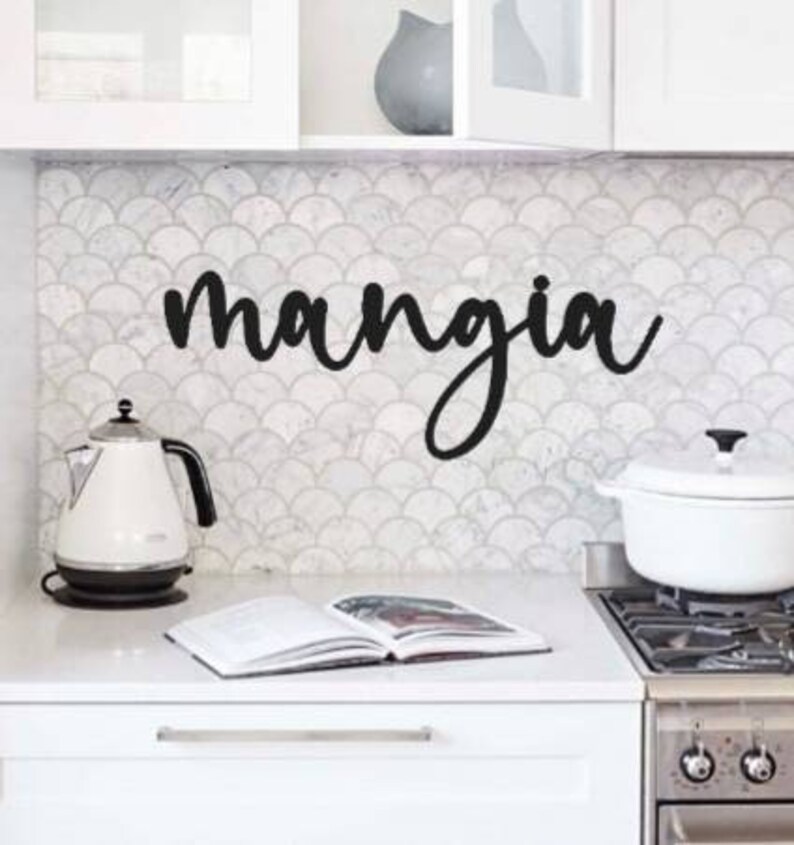 Mangia Sign | Mangia Metal Sign | Eat Sign | Mangia Tutti | Kitchen ...