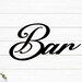 Bar Sign | Cursive Bar Sign | Metal Cursive Bar Sign | Bar Script Word ...