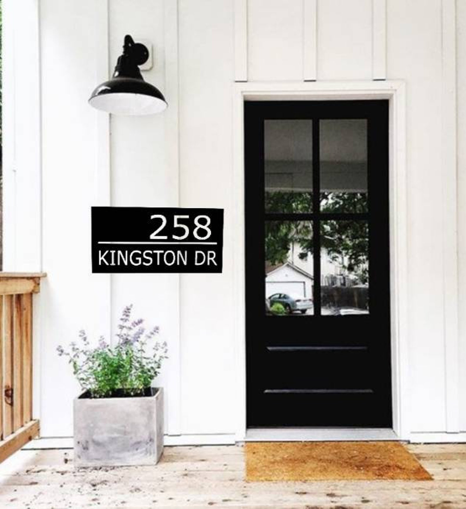 Modern Address Sign Custom Metal Address Sign Rectangle - Etsy