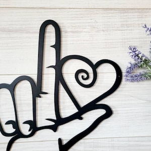 ASL I Love You Sign | I Love You Sign | American Sign Language Decor ...