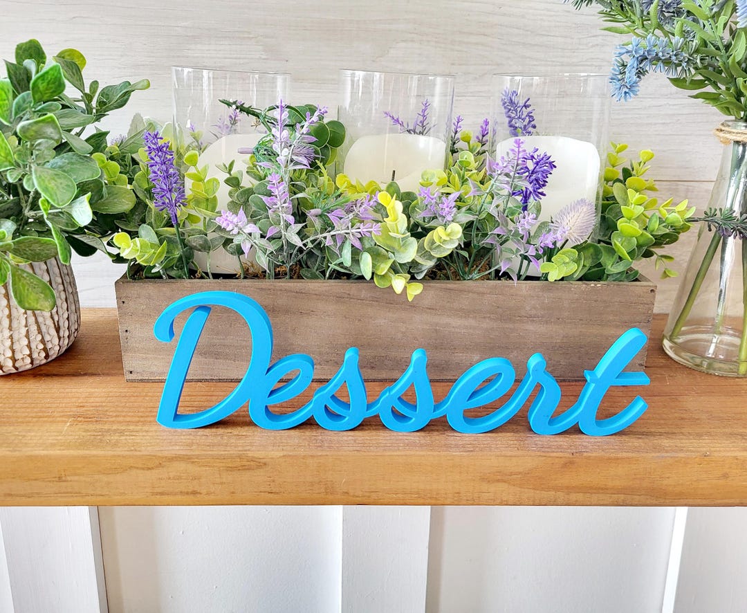 Freestanding Dessert Sign | Farmhouse Dessert Sign | Thick Eat Dessert ...