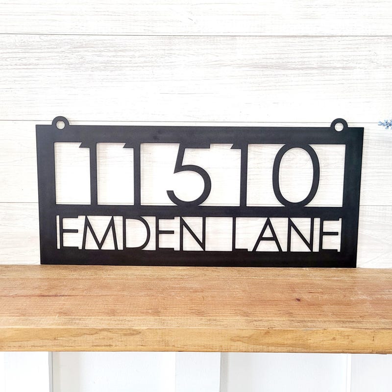 Rustic Metal Address Sign - Etsy