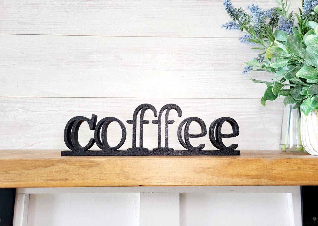 Freestanding Coffee Sign | Coffee Bar Sign | Modern Deco Coffee Sign ...