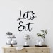 Let's Eat Sign Metal Let's Eat Sign Enjoy Your - Etsy
