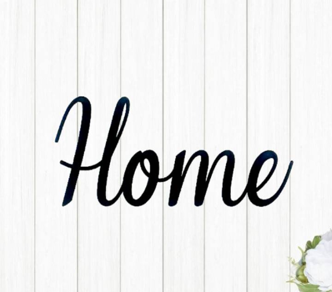 Home Sign | Fancy Home Sign| Farmhouse Style Home Sign | Metal Home ...