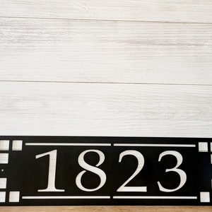 Craftsman Horizontal Address Sign | Arts and Craft House Numbers ...