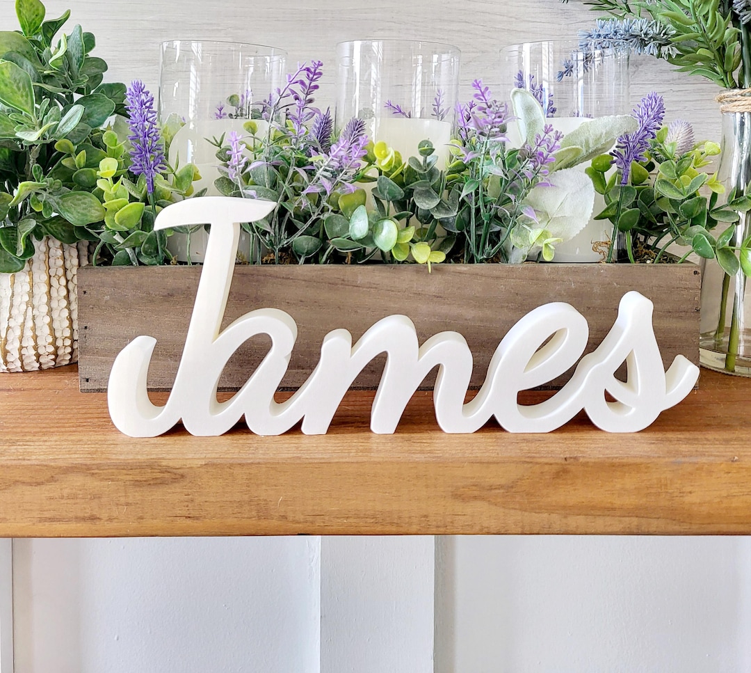 Freestanding Name Sign | Personalized Name Sign | Kids Room Sign | 3/4 ...