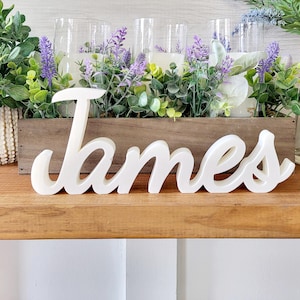 Freestanding Last Name Sign | Personalized Name Sign | Kids Room Sign ...