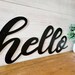 Hello Metal Sign Hello Entryway Sign Hello Cursive Metal - Etsy