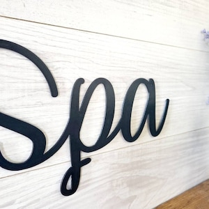 Spa Sign | Cursive Spa Sign | Metal Spa Sign | Script Word Spa Sign ...