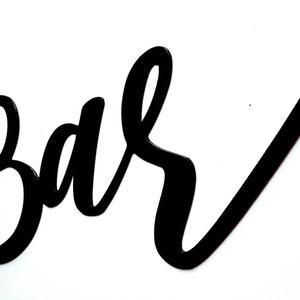 Bar Sign Cursive Bar Sign Metal Cursive Bar Sign Bar - Etsy