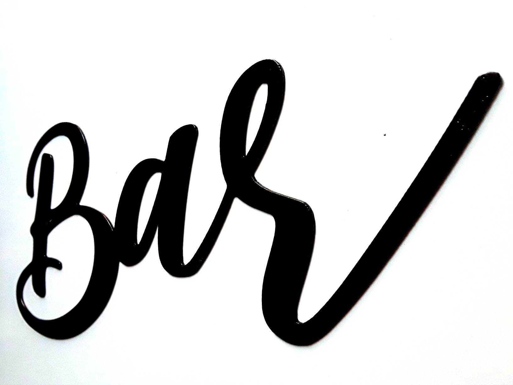 Bar Sign Cursive Bar Sign Metal Cursive Bar Sign Bar - Etsy