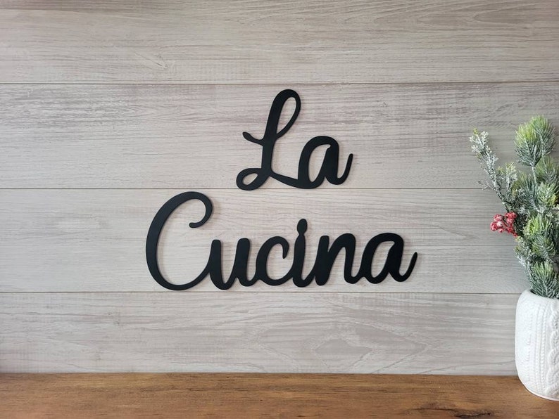 La Cucina Sign La Cucina Metal Sign Homemade Sign - Etsy