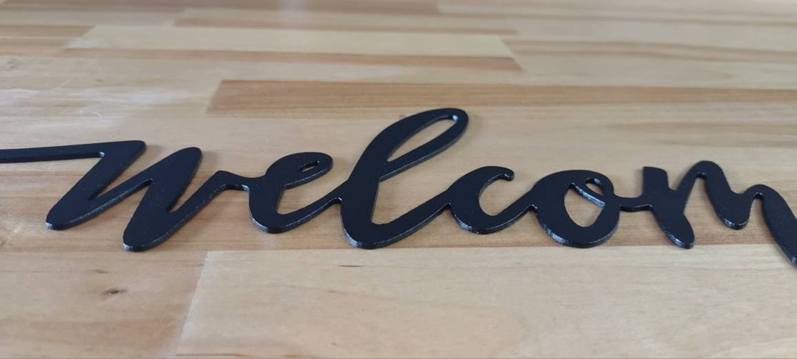 Welcome Sign Metal Wall Sign Custom Metal Wall Art Front - Etsy