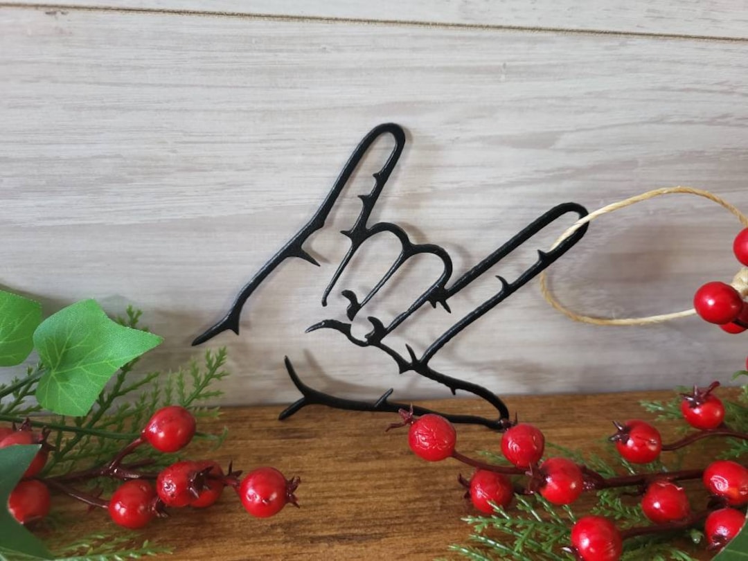 ASL I Love You Ornament | I Love You Sign | American Sign Language ...