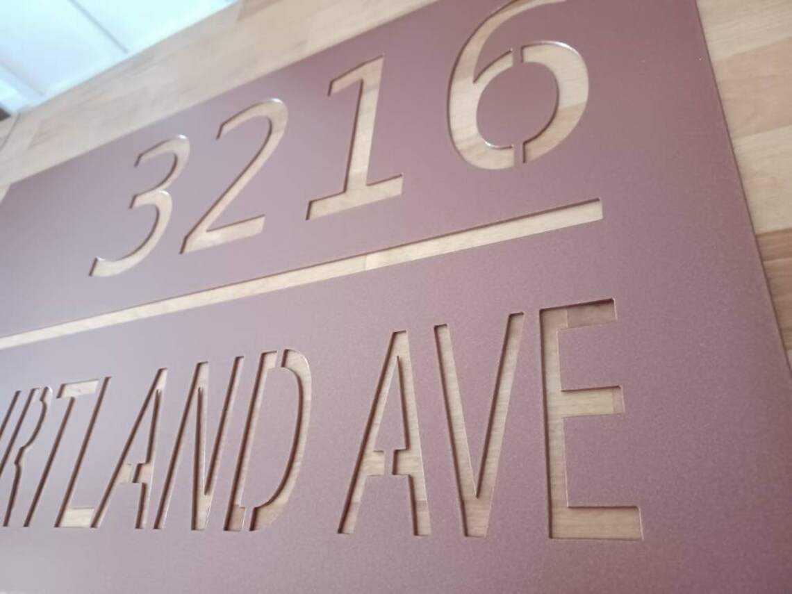 Modern Address Sign Custom Metal Address Sign Rectangle - Etsy