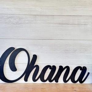Ohana Metal Sign World Traveler Home Decor Cursive Metal Word Sign ...