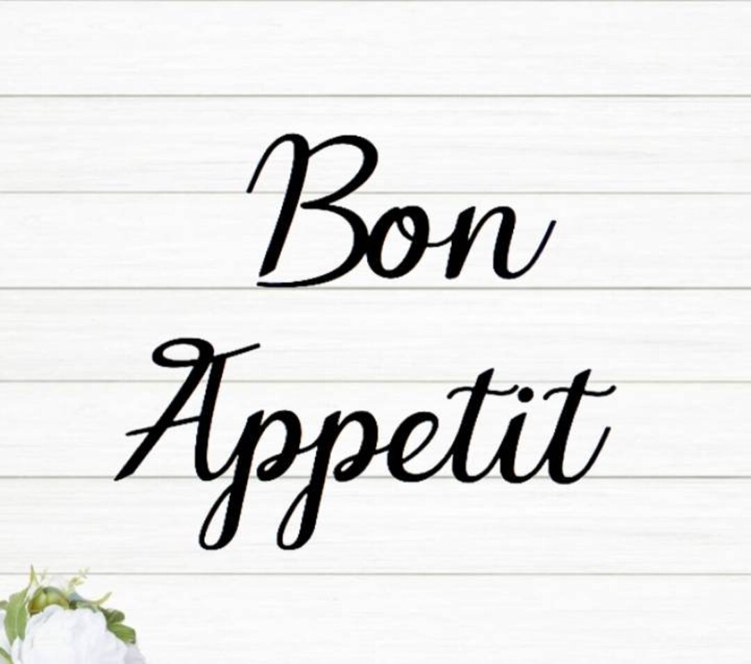 Bon Appetit Sign Bon Appetit Metal Sign Enjoy Your Meal - Etsy