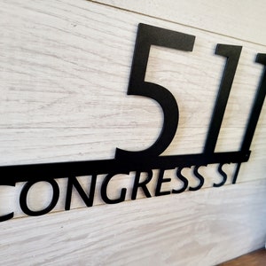 Custom Address Sign | Modern House Numbers | Street Name Sign | Metal ...