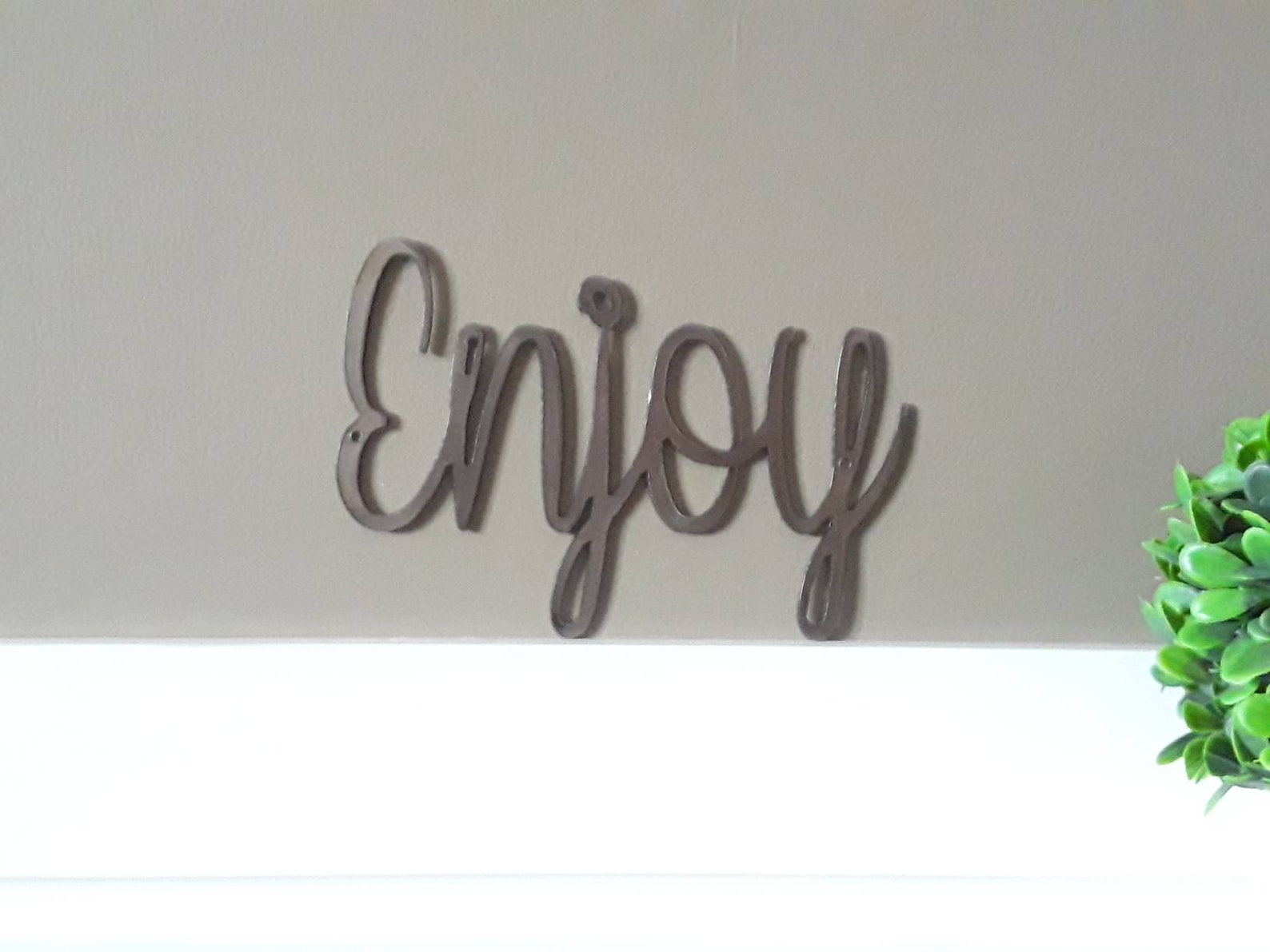 Enjoy Metal Sign | Enjoysign | Enjoy Metal Word | Cursive Enjoy |metal ...