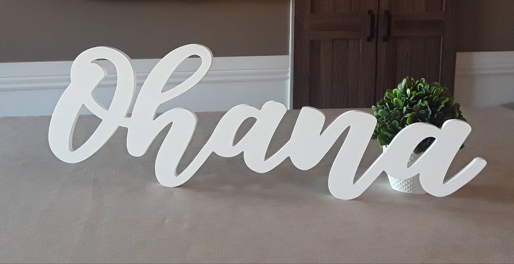 Freestanding Ohana Sign Wood Ohana Sign Hawaiian Decor | Etsy