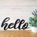 Hello Metal Sign Hello Entryway Sign Hello Cursive Metal - Etsy