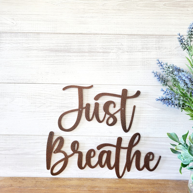 Just Breathe Sign - Etsy