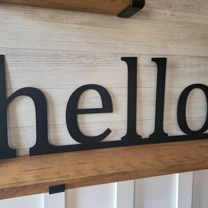 Hello Metal Sign | Hello Entryway Sign | Hello Metal Word | Front Door ...