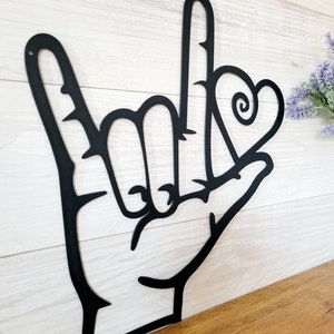 ASL I Love You Sign | I Love You Sign | American Sign Language Decor ...