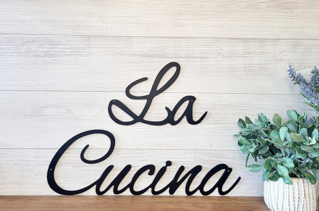 La Cucina Sign | La Cucina Metal Sign | Homemade Sign | Kitchen Decor ...