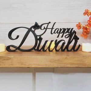 Happy Diwali Sign | Freestanding Diwali Candle Sign | Fall Hindu Decor ...