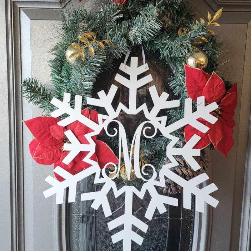 Snowflake Door Decor - Etsy