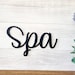 Spa Sign | Cursive Spa Sign | Metal Spa Sign | Script Word Spa Sign ...
