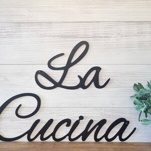 La Cucina Sign | La Cucina Metal Sign | Homemade Sign | Kitchen Decor ...