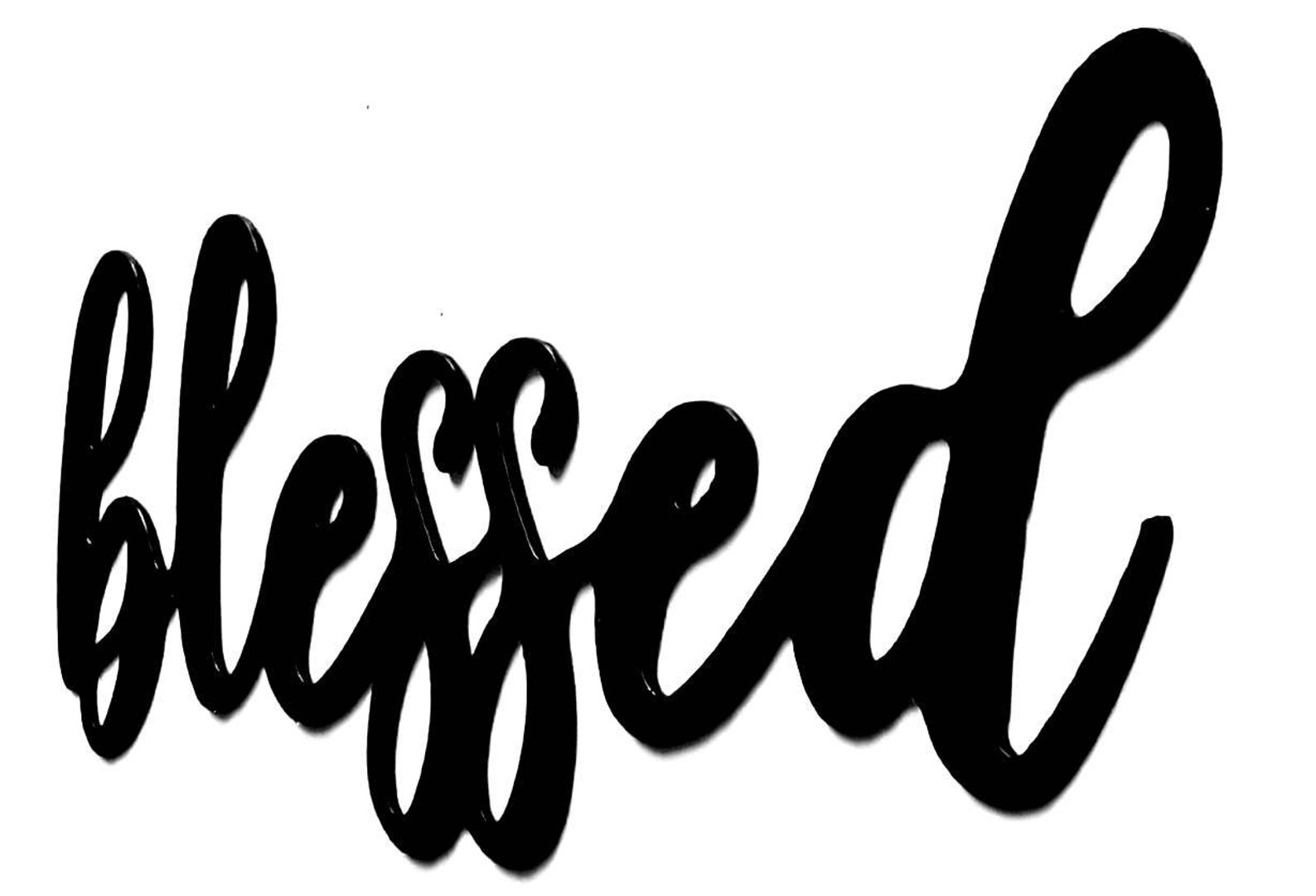 Blessed Sign Blessed Metal Sign Script Blessed Sign - Etsy