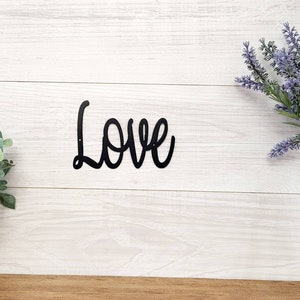 Love Metal Sign Love Sign Love Metal Word Cursive Love Home - Etsy