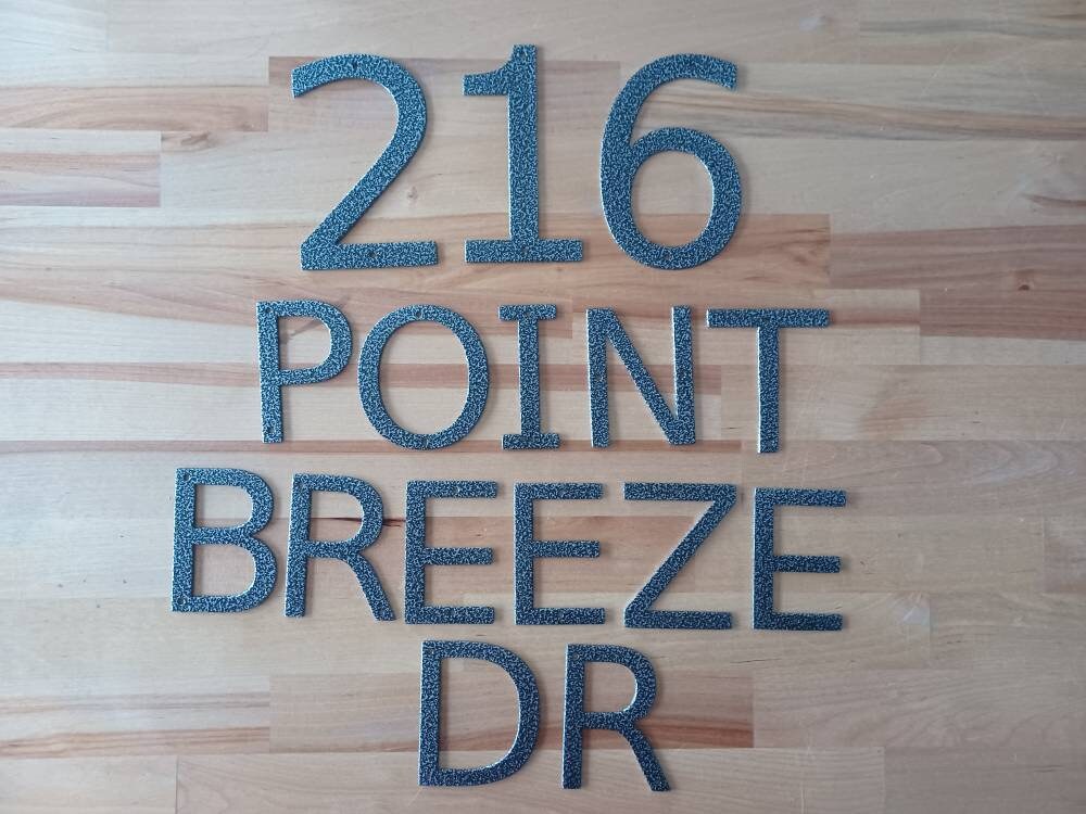 5 Modern Mailbox Numbers Metal Address Numbers and - Etsy